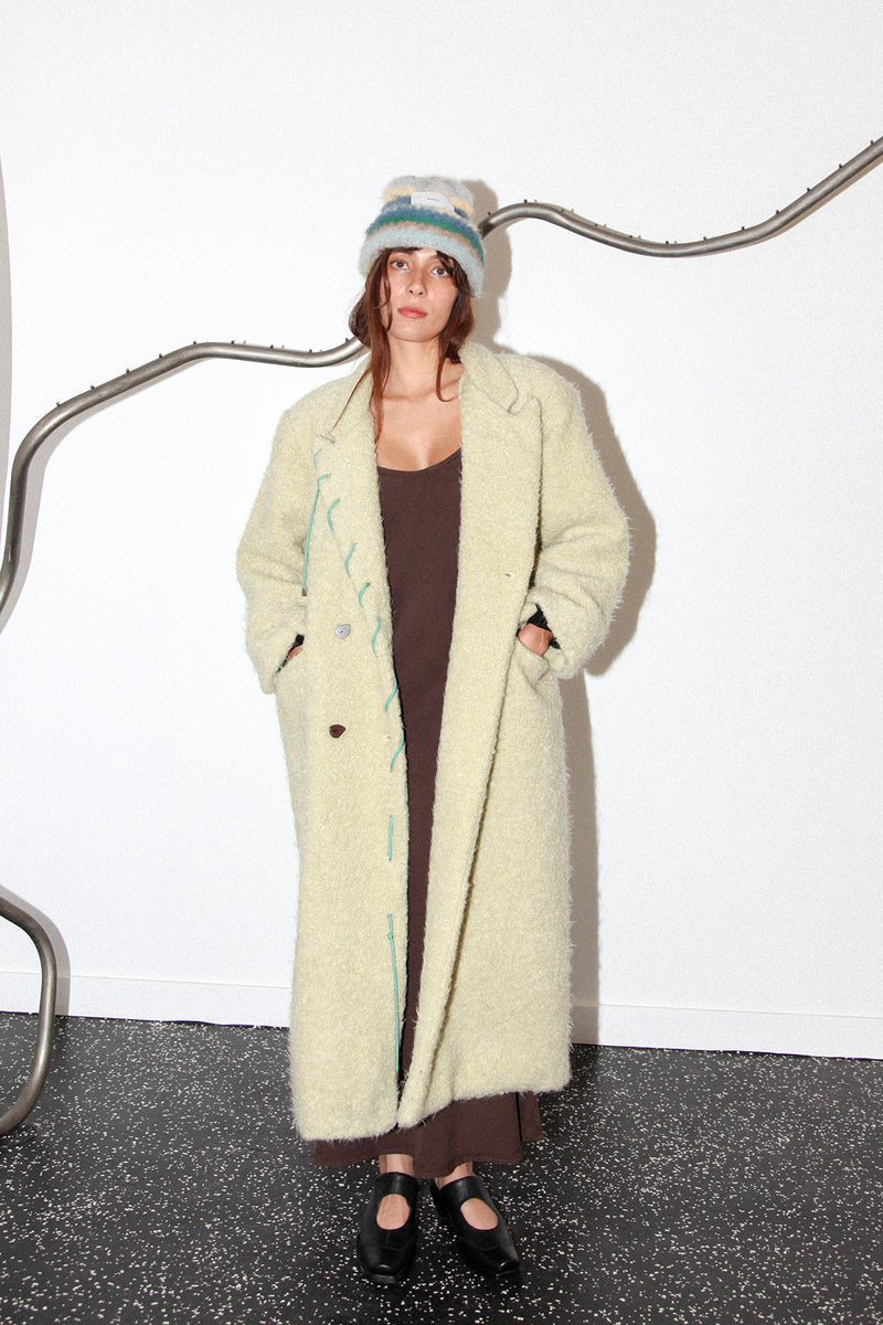 Cord Moss Coat in Dried Eucalyptus – KkCo